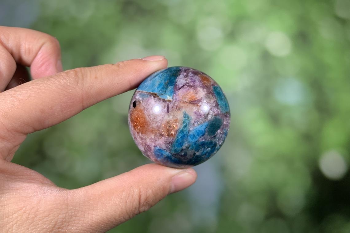 Blue Phosphorus Purple Mica ,quartz Crystal Ball,crystal Sphere,chevron ...