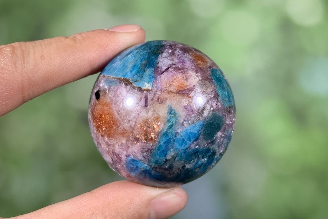 Blue Phosphorus Purple Mica ,quartz Crystal Ball,crystal Sphere,chevron ...