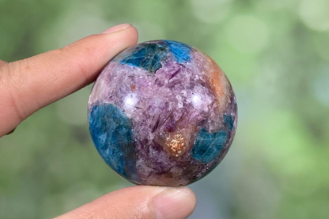 Blue Phosphorus Purple Mica ,quartz Crystal Ball,crystal Sphere,chevron ...