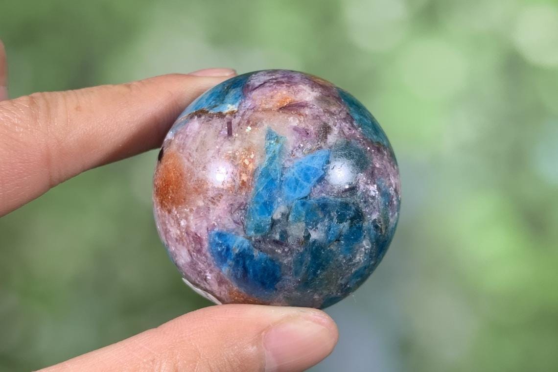 Blue Phosphorus Purple Mica ,quartz Crystal Ball,crystal Sphere,chevron ...