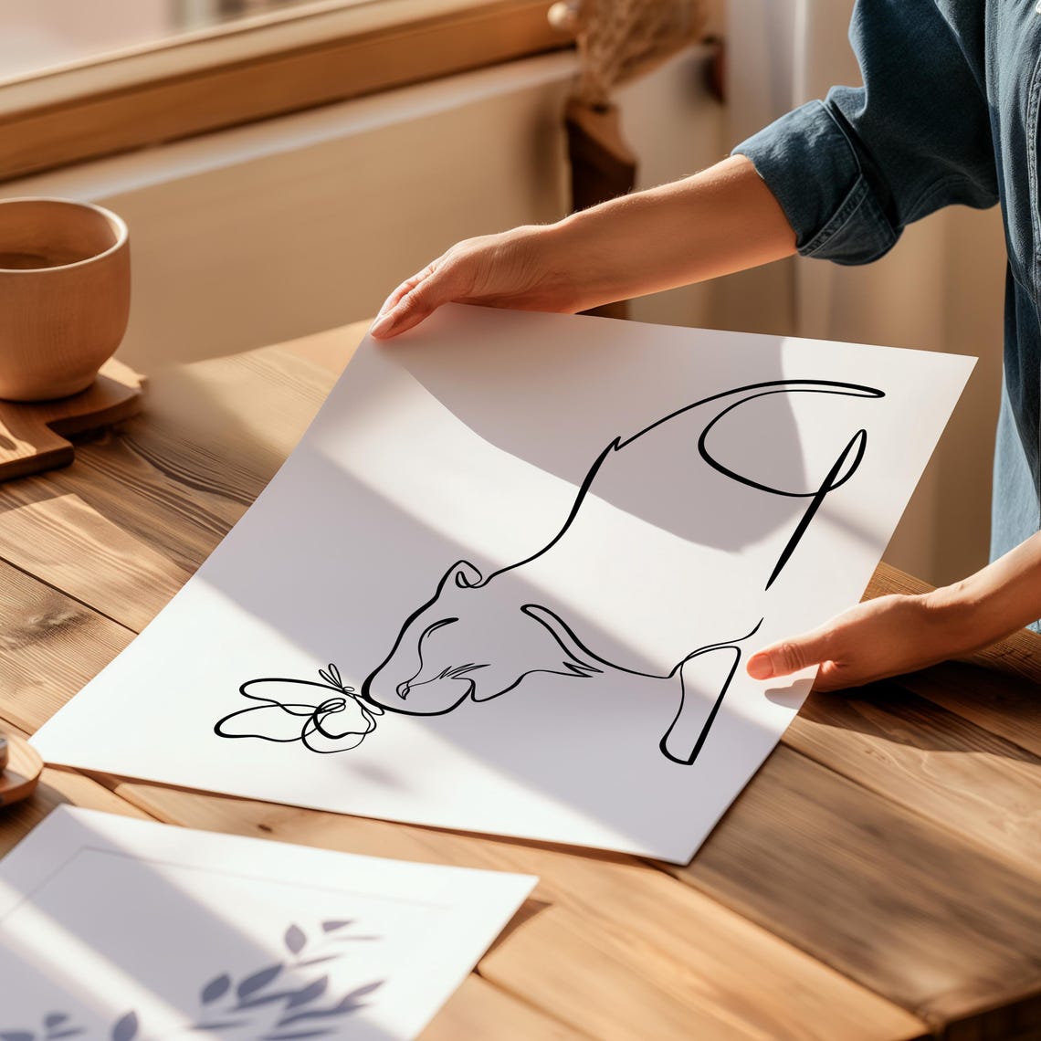 Minimalist Capybara Line Art Portrait. One Line Art Pet Illustration ...