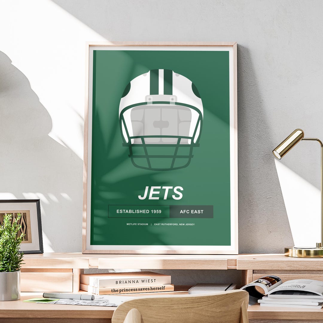 Minimalist New York Jets Helmet Poster, NFL Poster, New York Jets ...