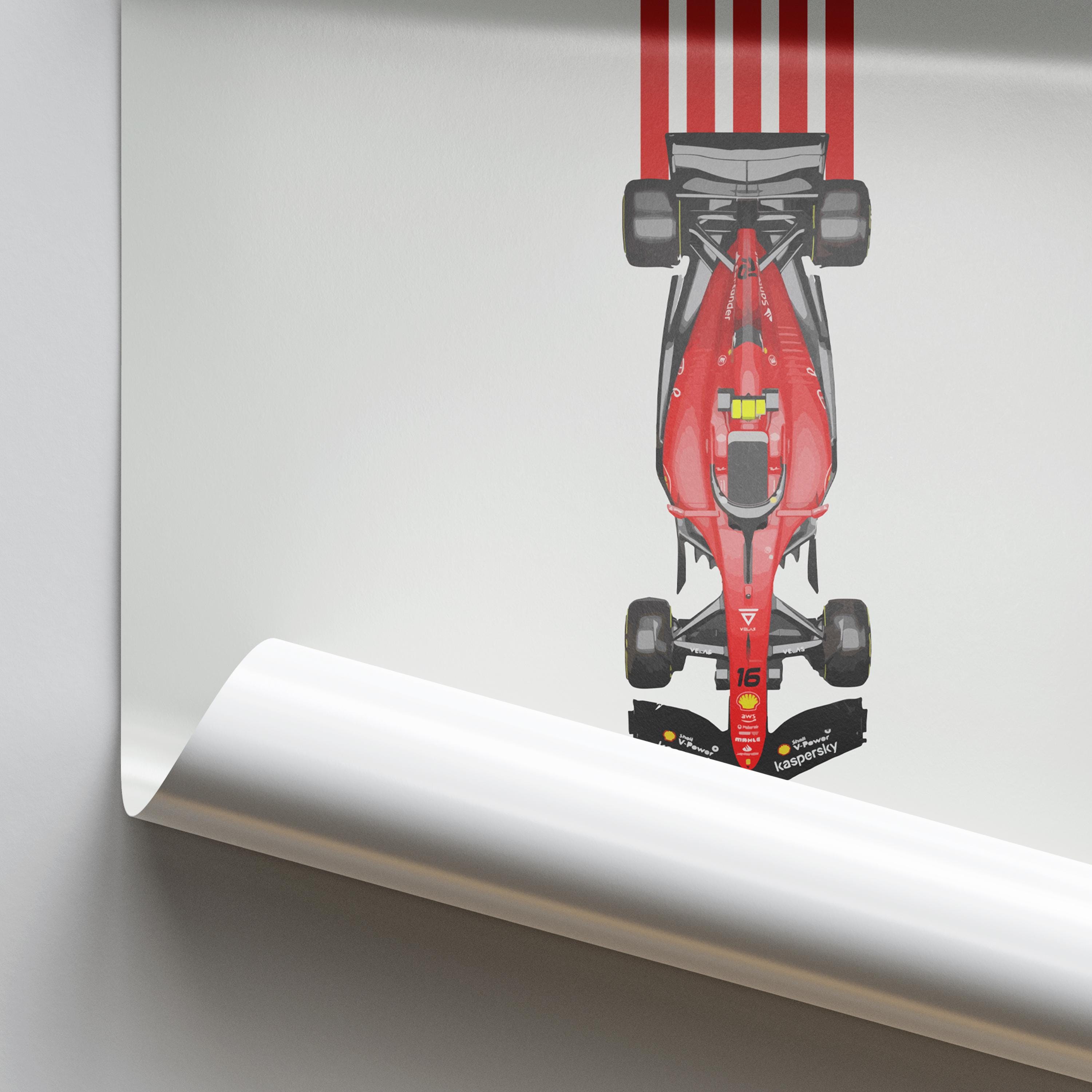 Minimalist Ferrari F1 Poster, Formula 1 Gift, F1 Wall Art, Formula 1 ...