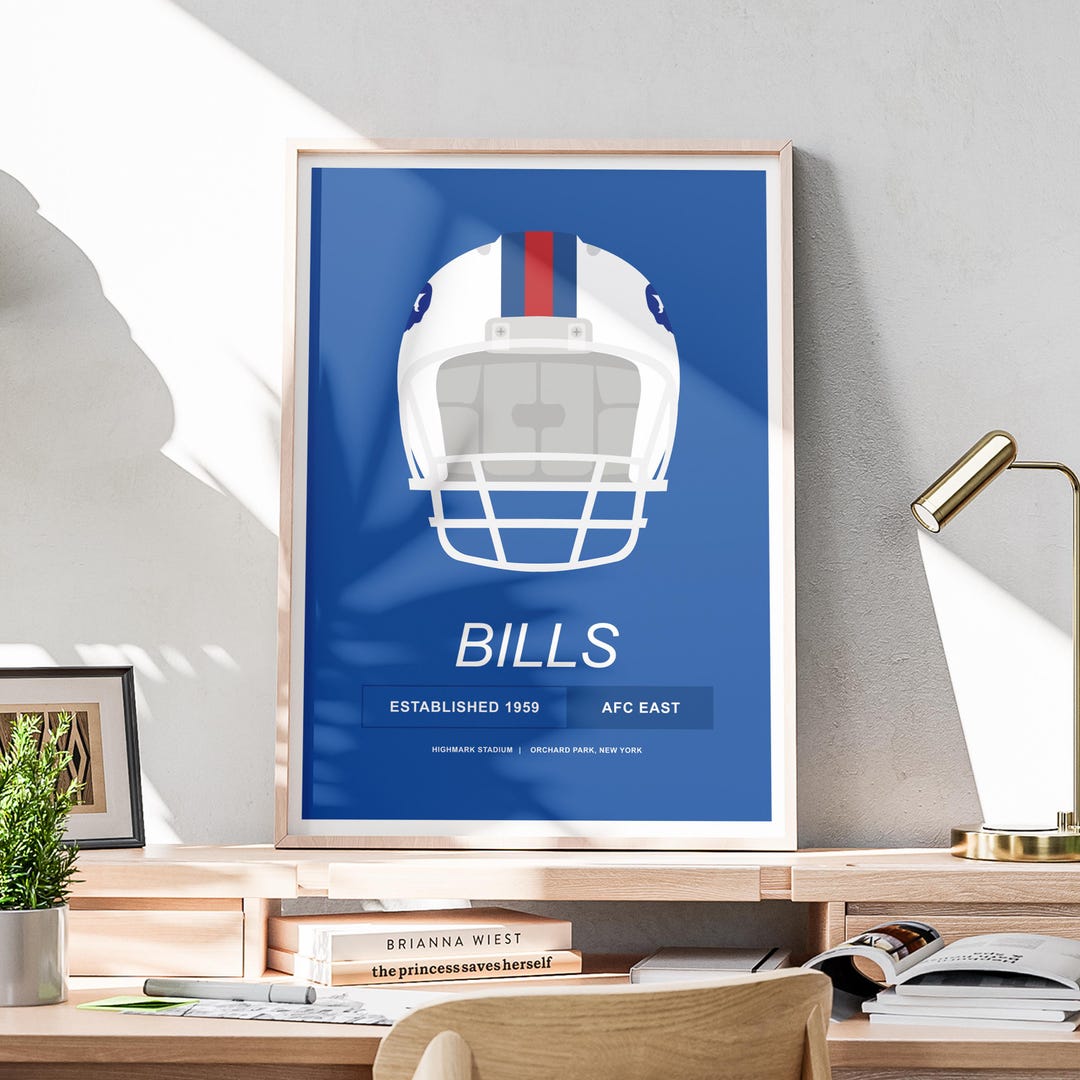 Minimalist Buffalo Bills Helmet Poster, NFL Poster, Buffalo Bills ...