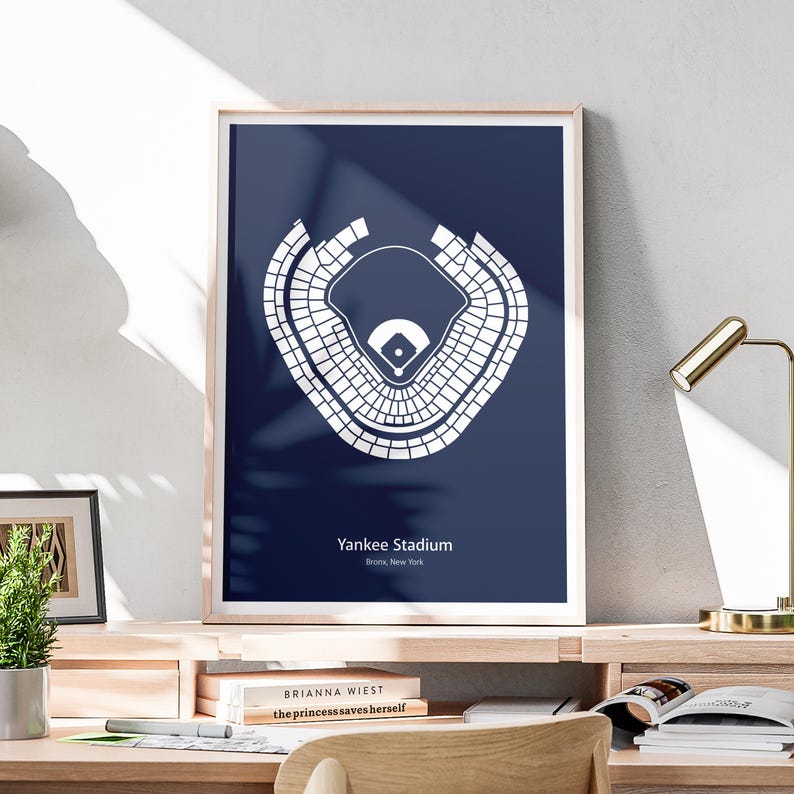 Minimalist Yankee Stadium Poster, MLB Poster, New York Yankees Poster ...
