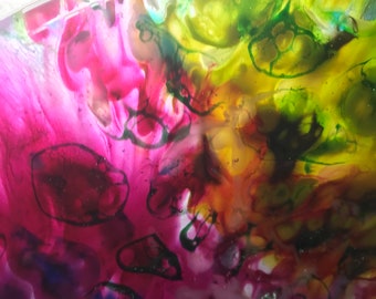 Fused Glass Bowl Boiled Blues and Greens - Etsy