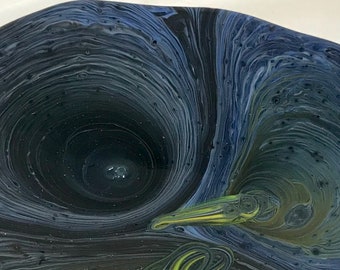 Fused Glass Bowl Boiled Blues and Greens - Etsy