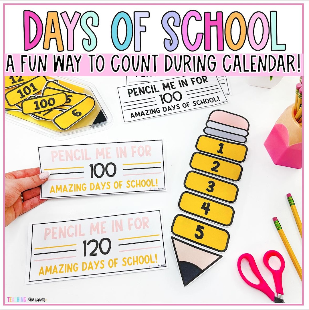 Days of School Tracker | Printable Classroom Countdown, School Year ...
