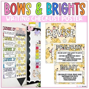 Giant Writing Process Pencil Poster | Bows & Brights Colorful Classroom ...