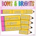 Bows & Brights Pencil Classroom Flip Calendar Editable Classroom Decor ...