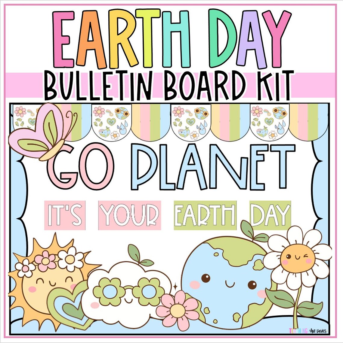 Earth Day Bulletin Board Kit | Cutesy Classroom Earth Day Decor ...