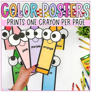 Elementary Classroom Color Posters | Printable Color Recognition ...