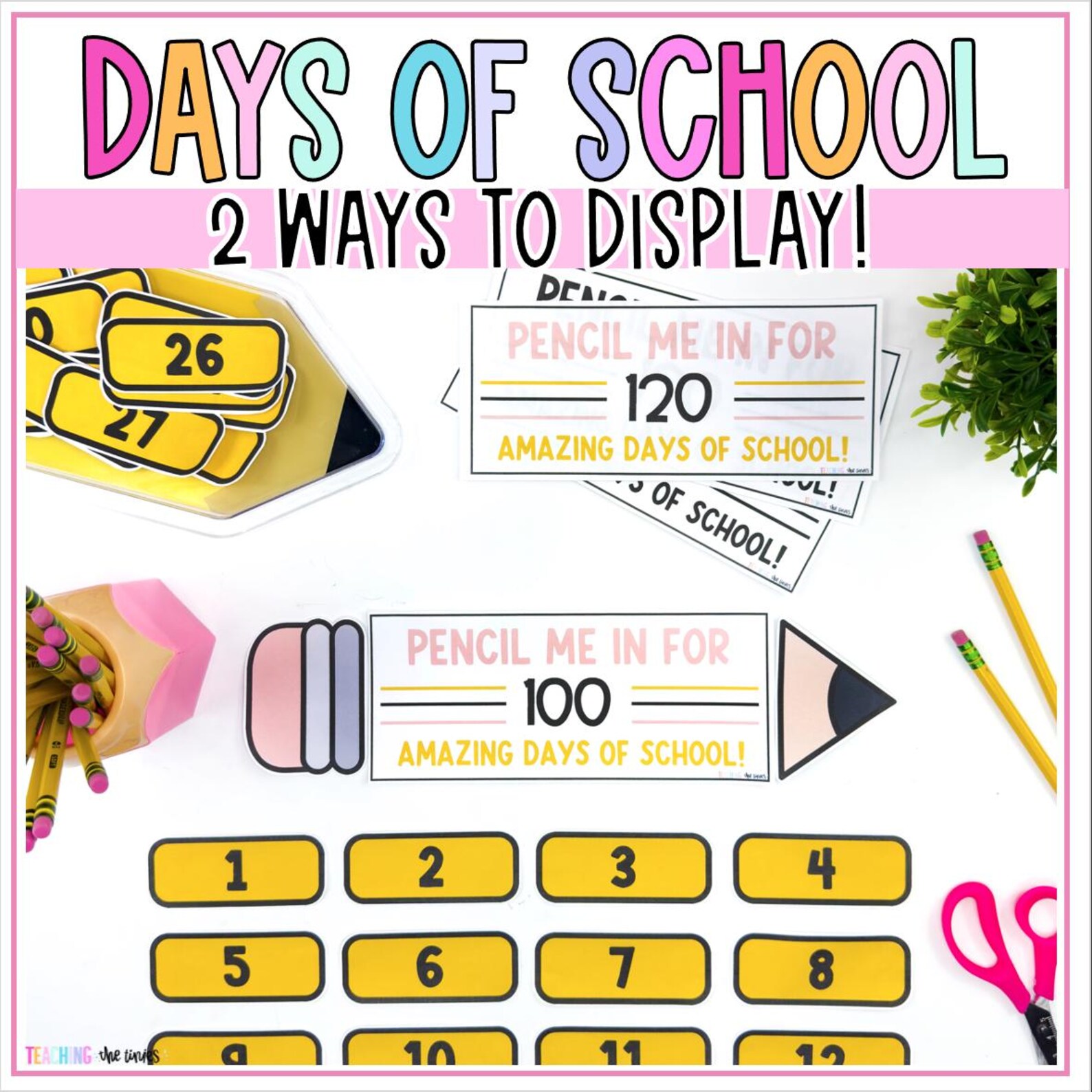 Days of School Tracker | Printable Classroom Countdown, School Year ...