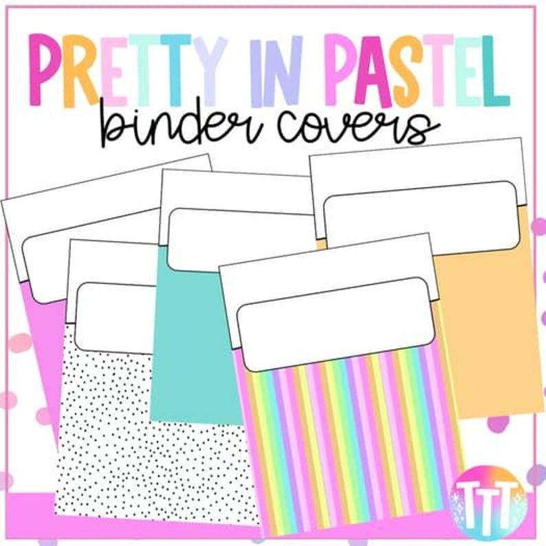 Editable Binder Covers | Pretty in Pastel Editable Classroom Decor ...