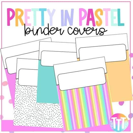 Editable Binder Covers | Pretty in Pastel Editable Classroom Decor ...