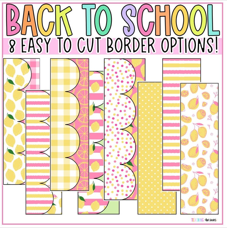 Lemon Back to School Bulletin Board Kit | Cutesy Classroom Door Decor ...