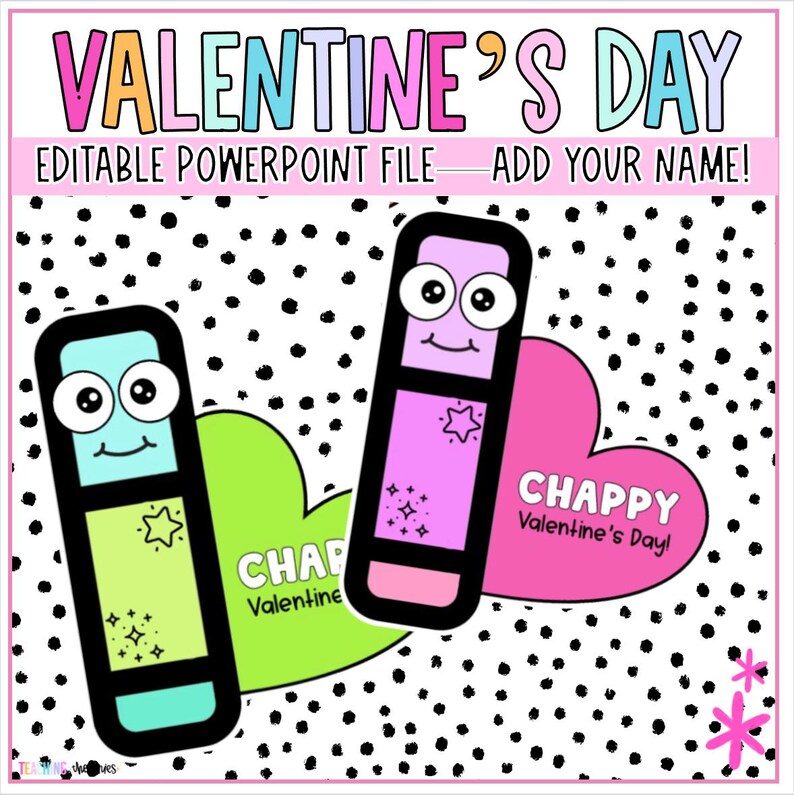 Non-candy Valentine Tags | Printable Chapstick Valentine Cards ...