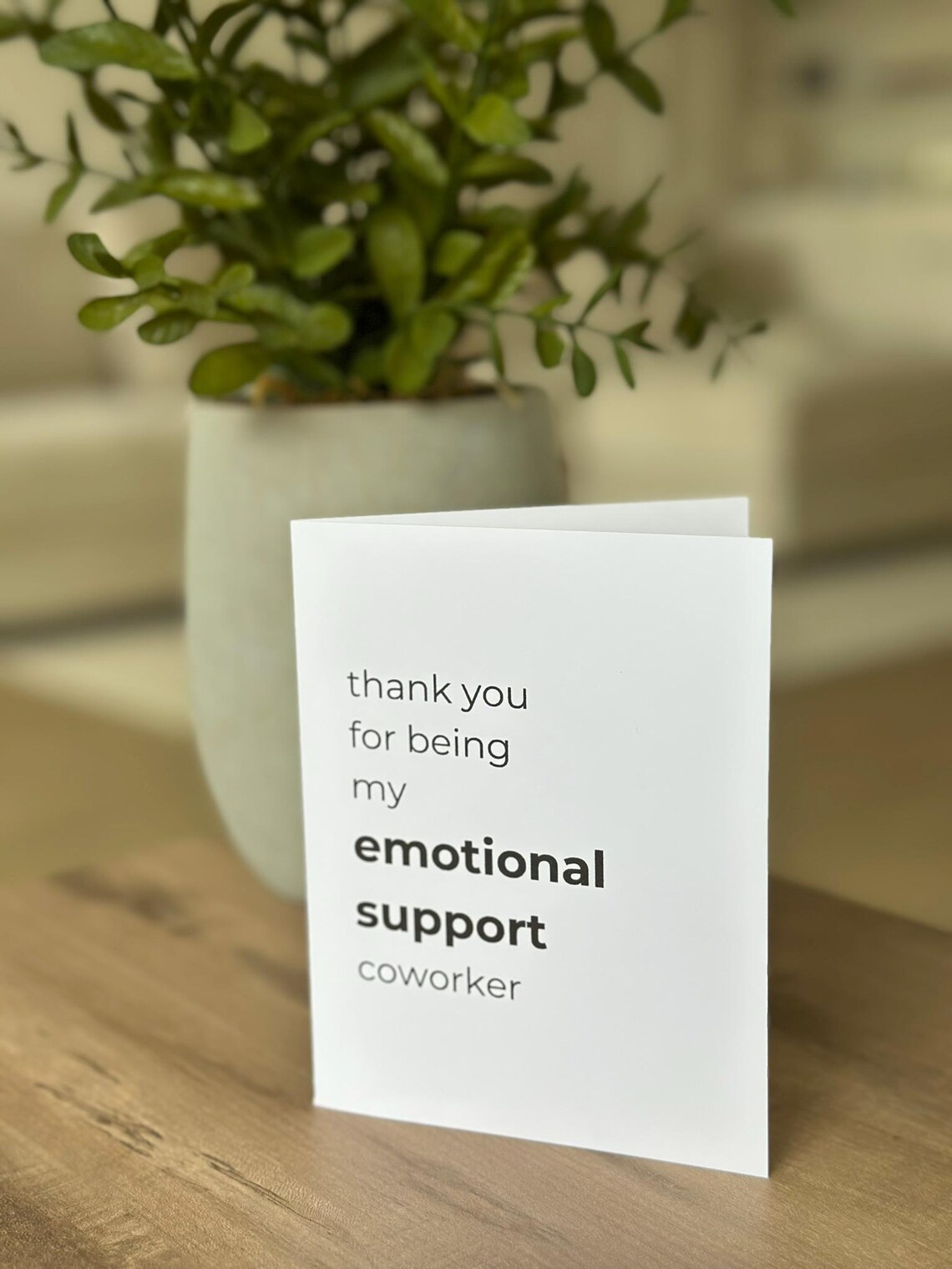 Emotional Support Coworker Card: Appreciation Gift for Teammate - Etsy