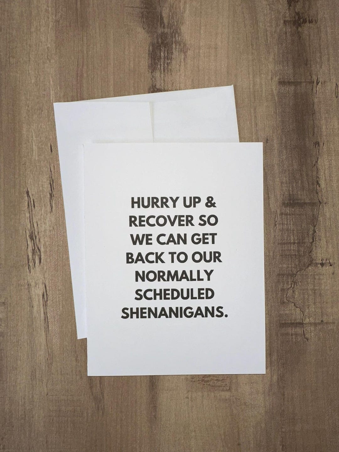 Sarcastic Get Well Card: Hurry up and Recover Funny - Etsy