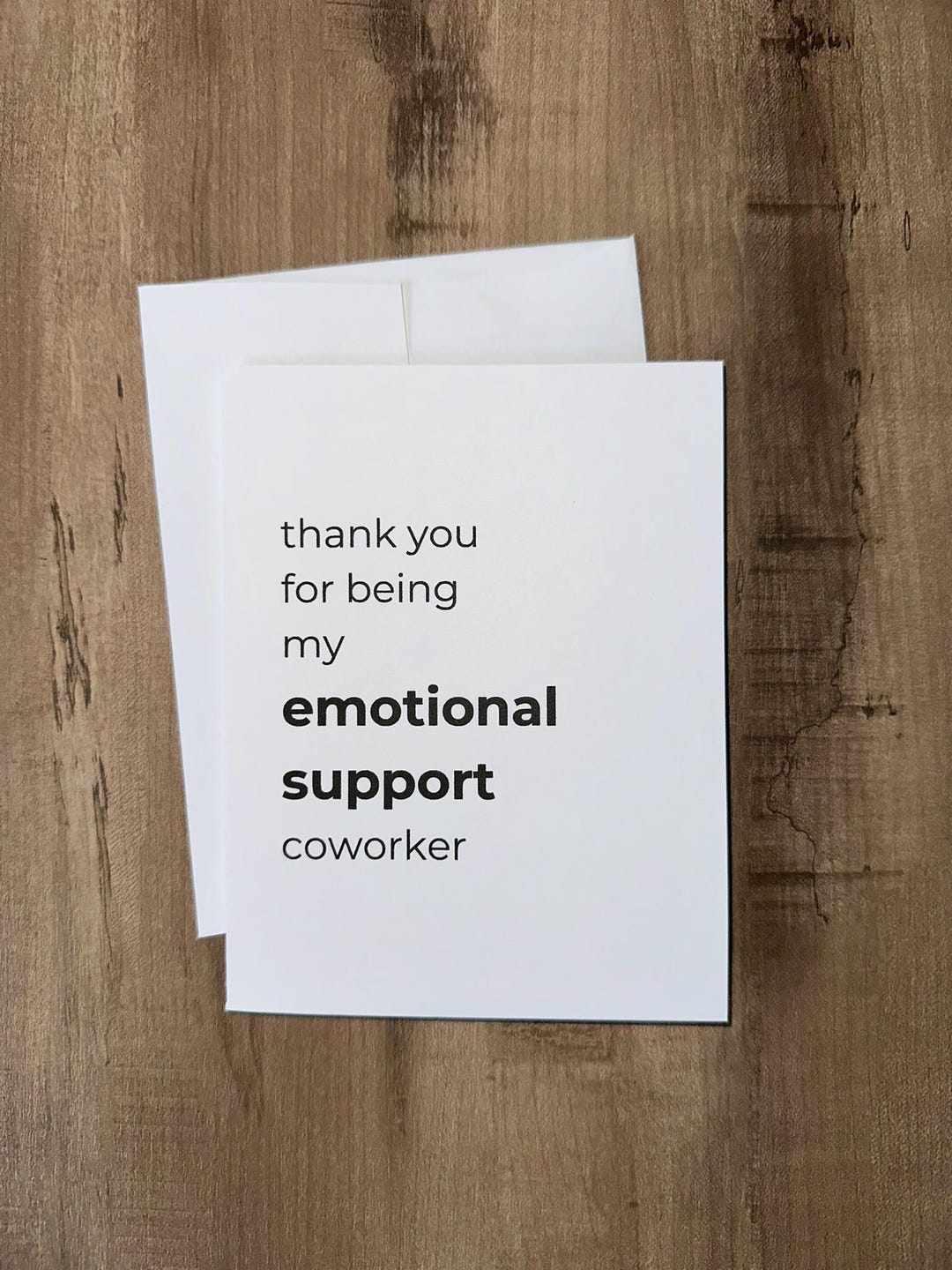 Emotional Support Coworker Card: Appreciation Gift for Teammate - Etsy