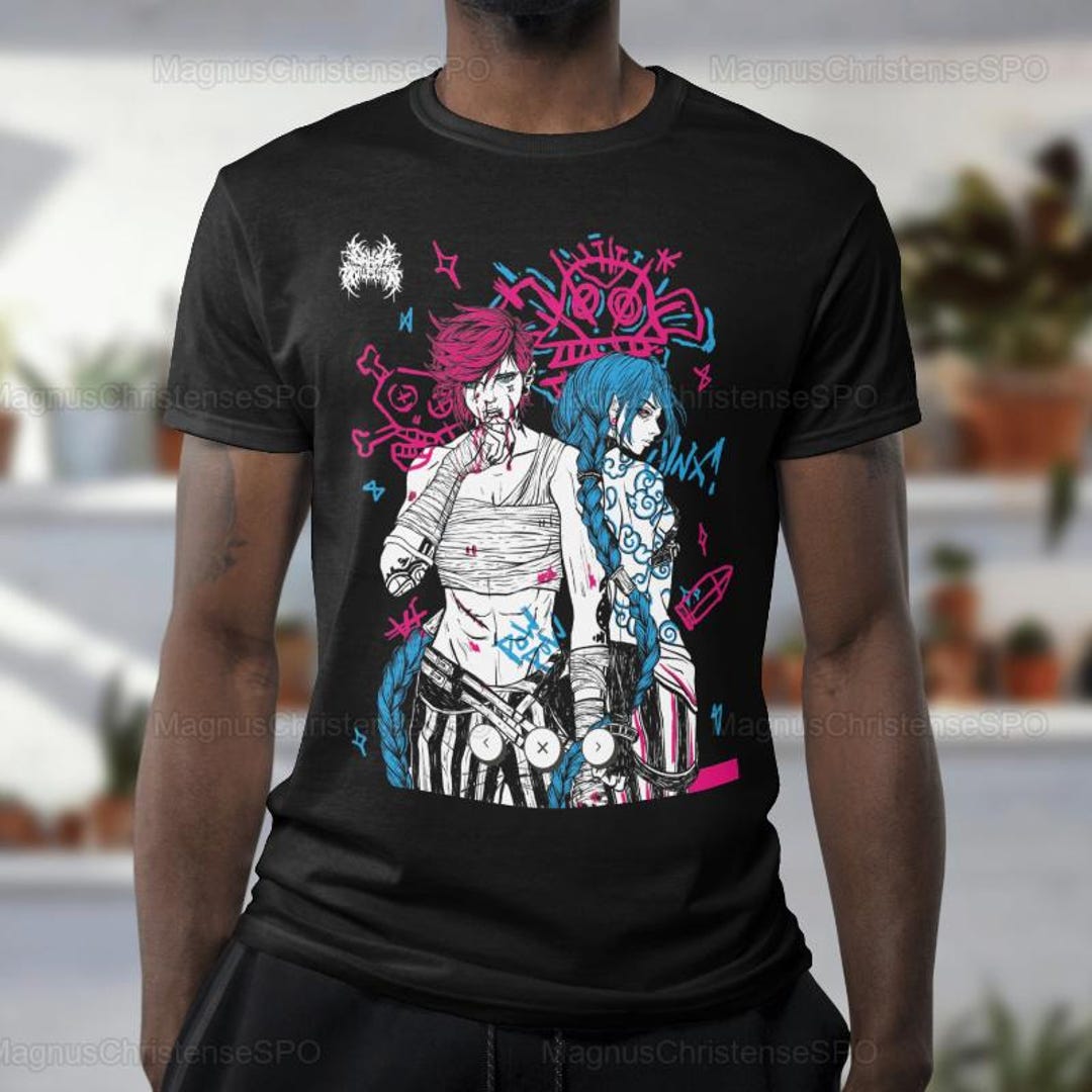 Arcane Jinx Vi T-shirt, Violet Powder Shirt, Lol Shirt, Arcane Tee ...