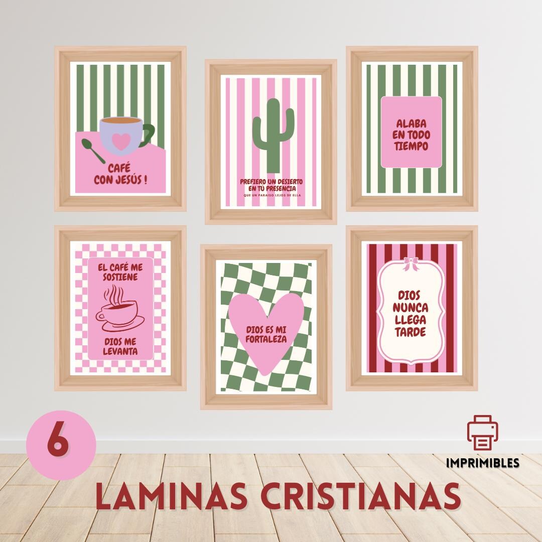 Set of 6 Printable Christian Posters A5 and A5 | Inspirational Bible ...