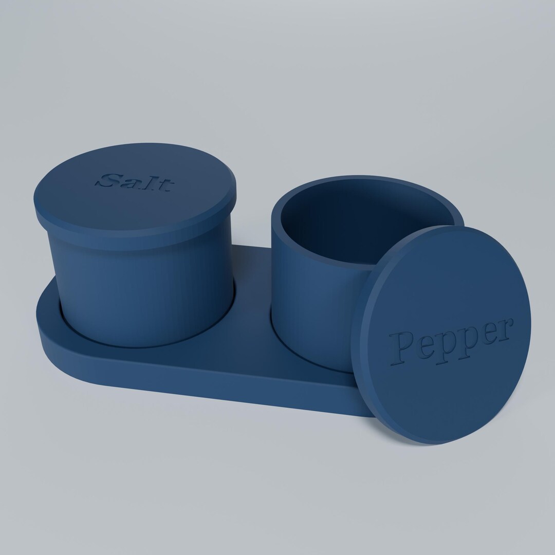 Salt Pepper Sugar Cellar Combos With Lids & Tray - Kitchen Gift ...