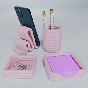 Desk Accessories Set, Desk Organizer, Office Decor, Pencil Holder ...