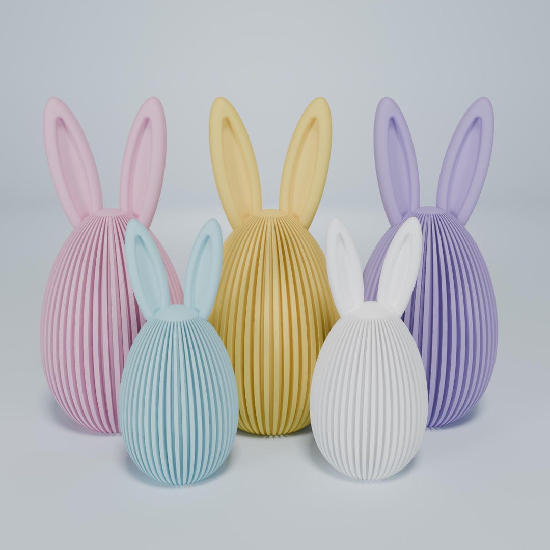 Easter Bunny Statue - Modern 3D Printed Decoration - Minimalist Easter ...
