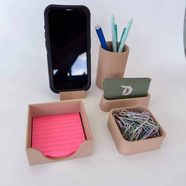 Desk Accessories Set, Desk Organizer, Office Decor, Pencil Holder ...