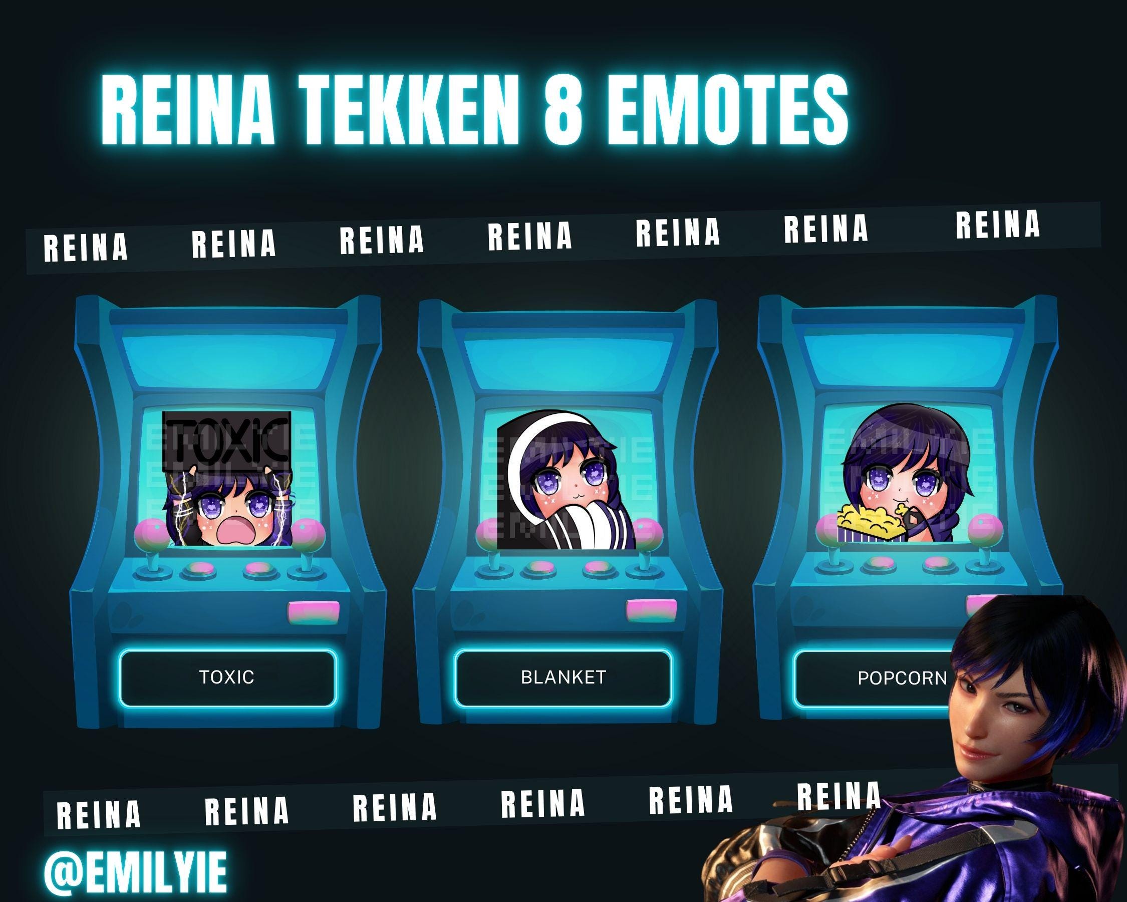 Reina Tekken 8 Emotes and Digital Stickers | Discord | Twitch - Etsy