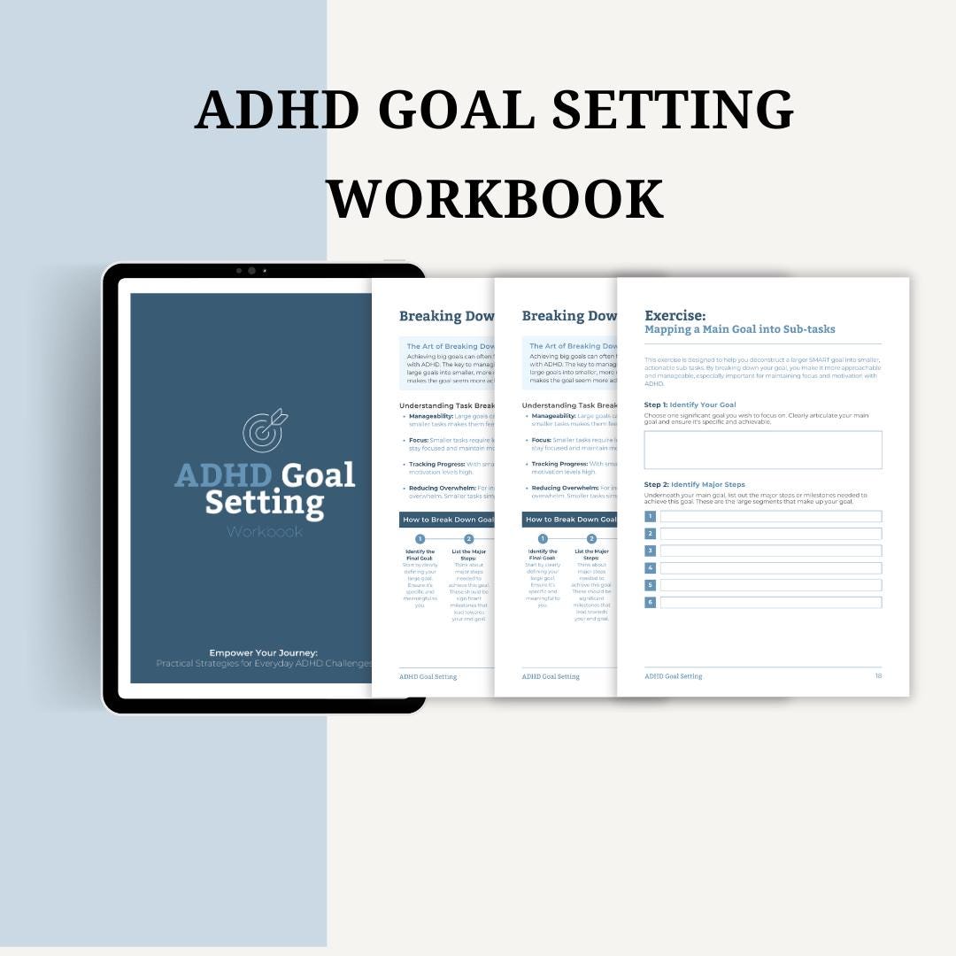 ADHD Time Management Workbook: SMART Goal Planner (digital Download) - Etsy