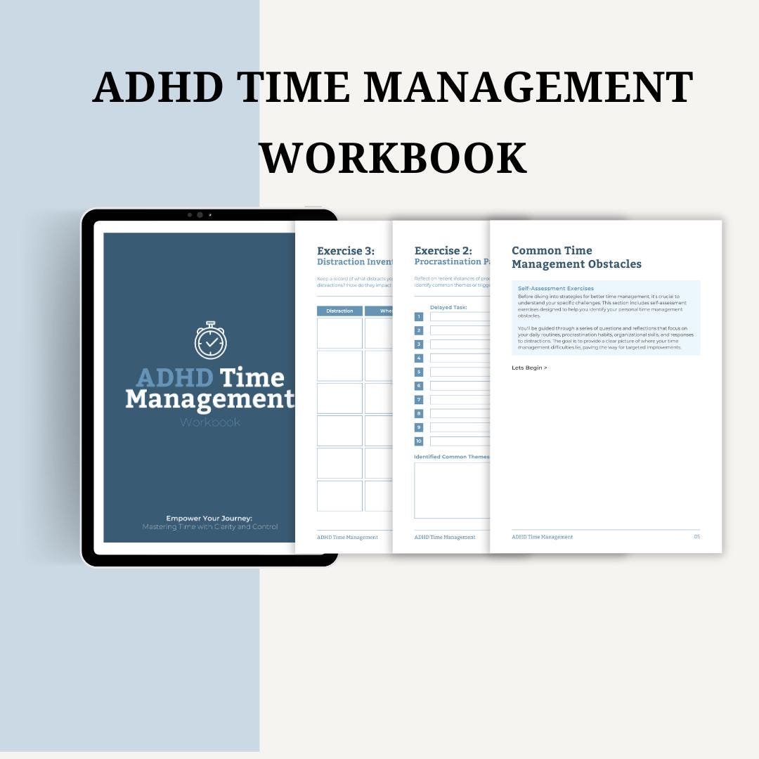ADHD Goal Setting Workbook: Printable Coaching Tools (digital Download ...