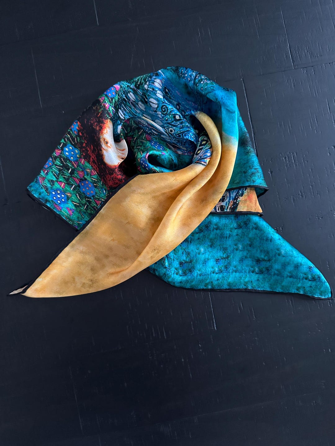 Authentic, Artistic Design, 100% Silk Soft Scarves, 20*20inc.square ...