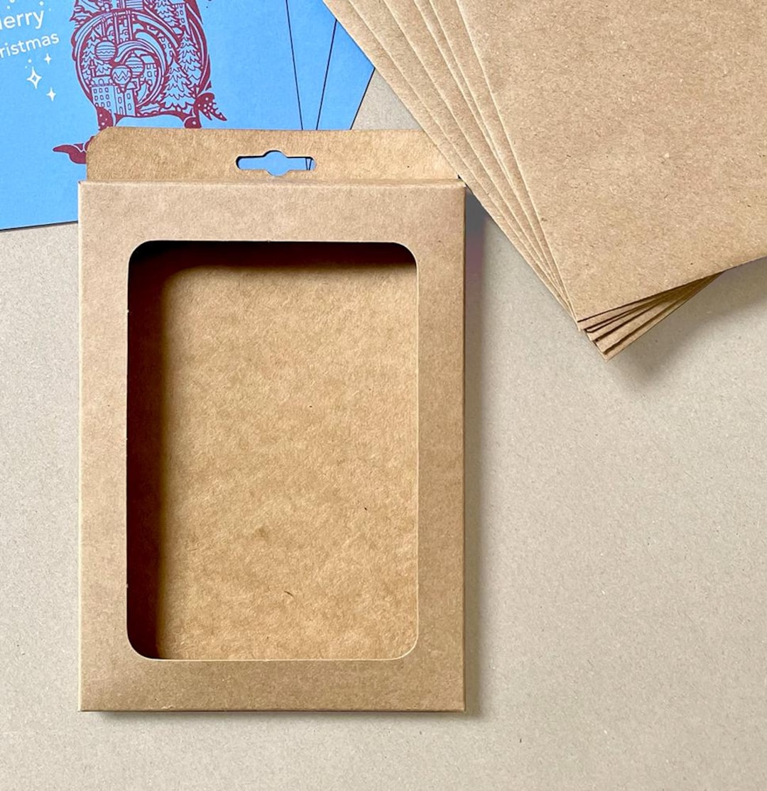 Kraft Card Display Boxes for A6 Greeting Cards - Etsy UK