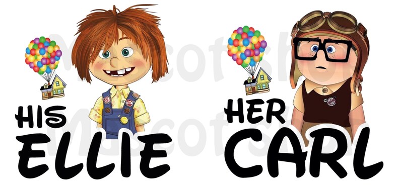 Carl & Ellie Vector Digital File | up Inspired Design for Printable T ...