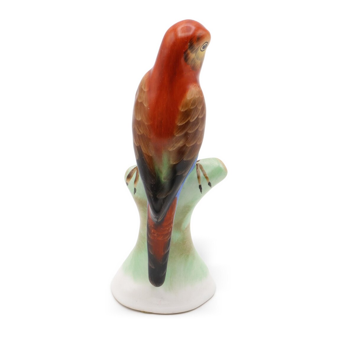 Parakeet Porcelain Figurine, Parrot Bird Sculpture, Art Home Decor Hand ...