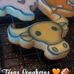 Texas Longhorn Football Sugar Cookies - Etsy