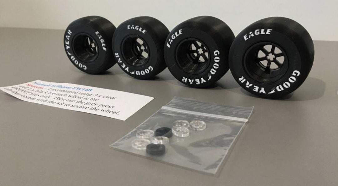 LEGO ICONS Nigel Mansell Williams FW14B Replacement Wheels UNPAINTED ...