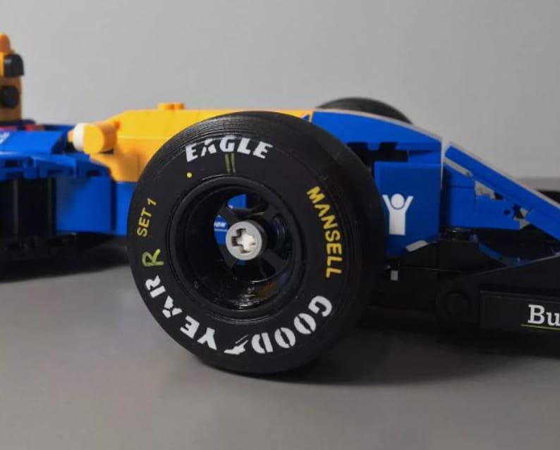 LEGO ICONS Nigel Mansell F1 Williams FW14B Goodyear Upgraded Wheels ...