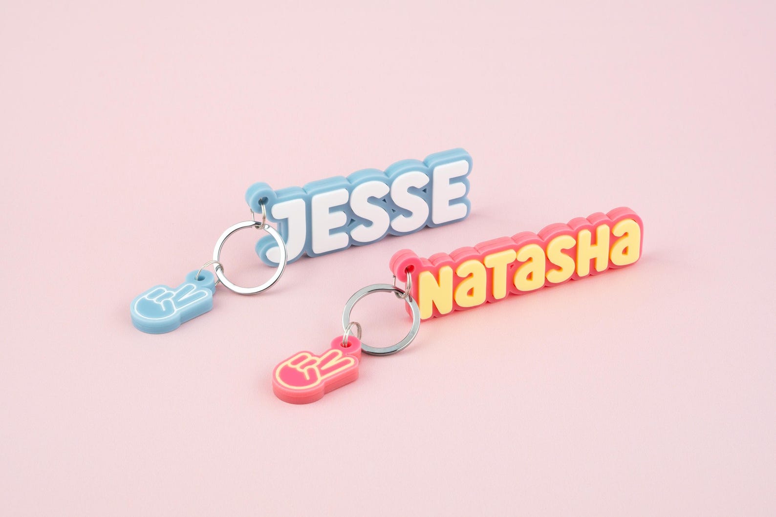 Peace Sign Name Keychain, Name Keychain, School Name Tag, Peace Sign ...