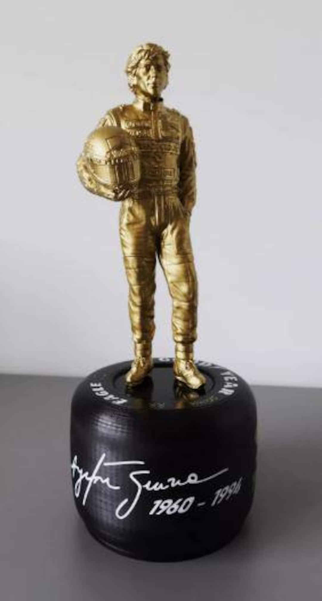Ayrton Senna GOLD Figure & Tyre Statue Display Handmade (LARGE) - Etsy