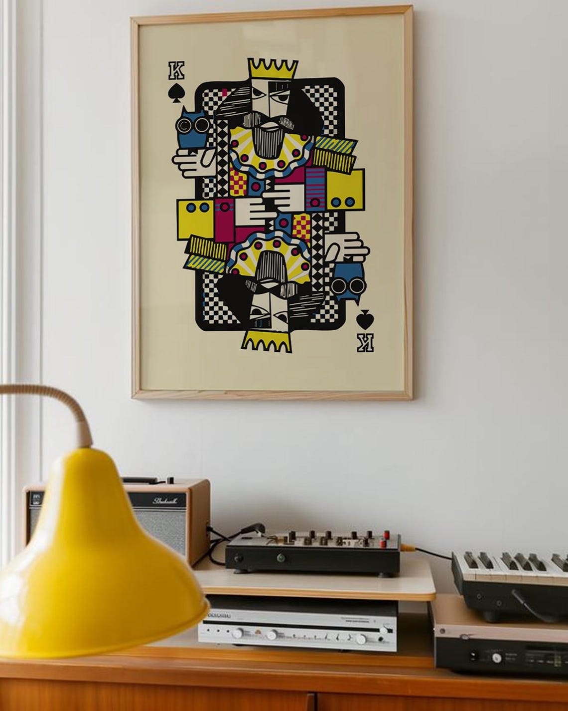 King of Spades Poker Art Print: Abstract Casino Decor (digital Download ...