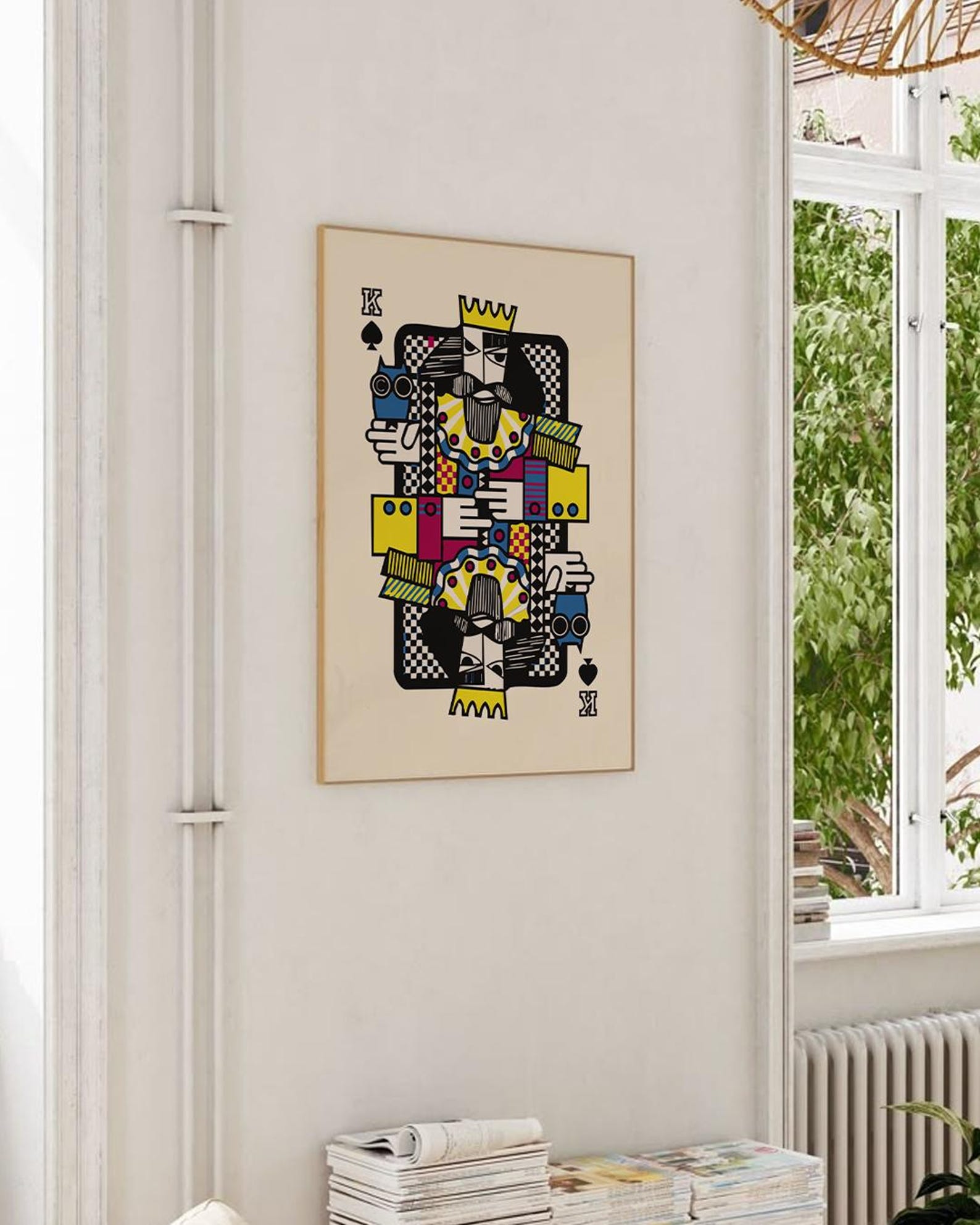 King of Spades Poker Art Print: Abstract Casino Decor (digital Download ...