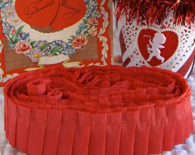 Edible Red Valentine Crepe Paper Ruffle .... Handmade - Etsy