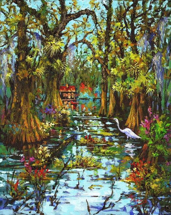 Dark Swamp Painting