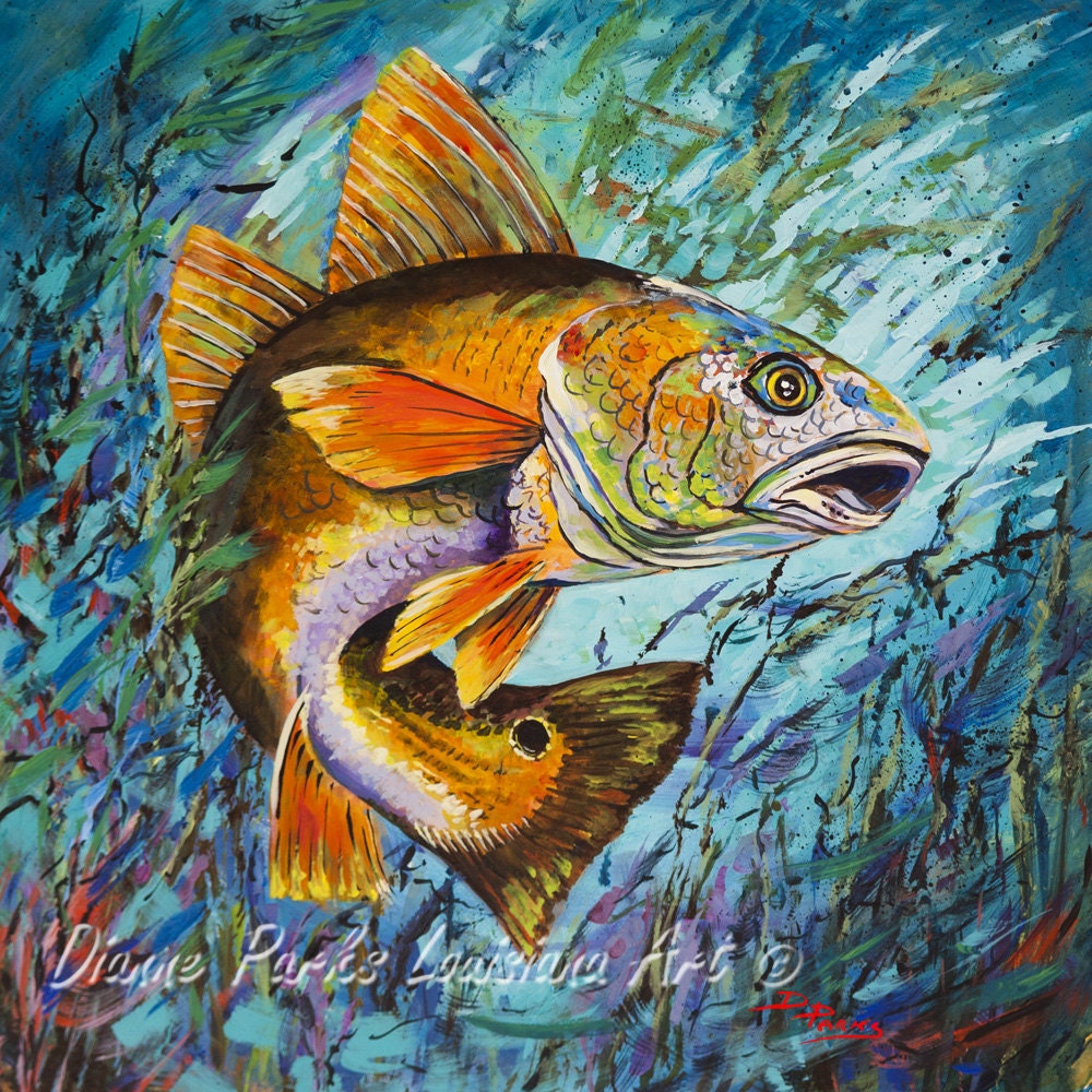 Redfish Tail Painting
