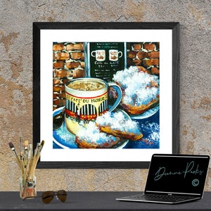 Café Du Monde Art Print, New Orleans French Quarter, Beignets ...