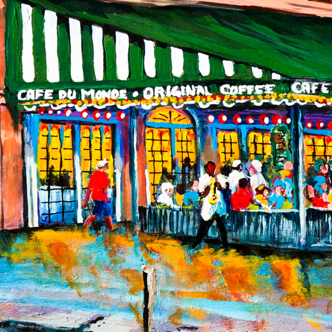 Café Du Monde Art Print Jackson Square New Orleans French - Etsy