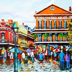 Jackson Square Art Print or Giclée Canvas, in Front of Pontabla ...